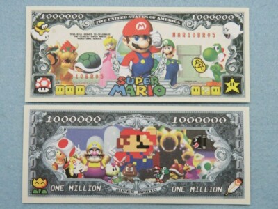 NINTENDO Super Mario Video Game Series ~ Cool $1,000,000 One Million ...
