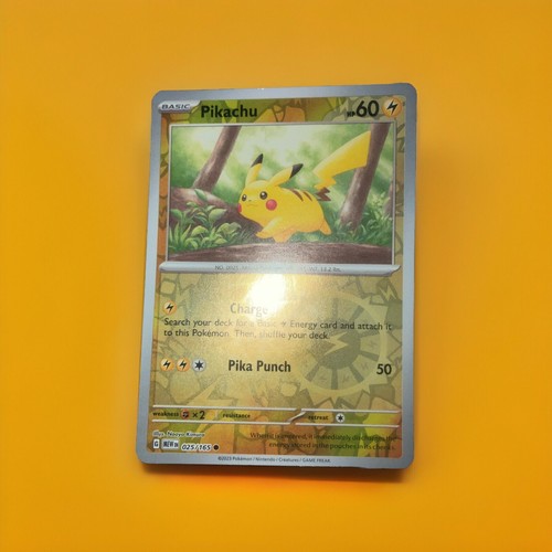 PIKACHU 025/165 REVERSE HOLO SCARLET AND VIOLET 151 POKEMON TCG | eBay