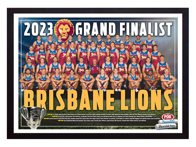 Framed 2023 Brisbane Lions AFL Grand Final Poster - 62cm x 44.5cm x 3cm ...