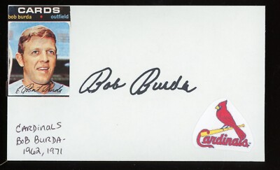 Bob Burda Baseball Signed Auto Autograph Index Card (no COA) *e1 | eBay