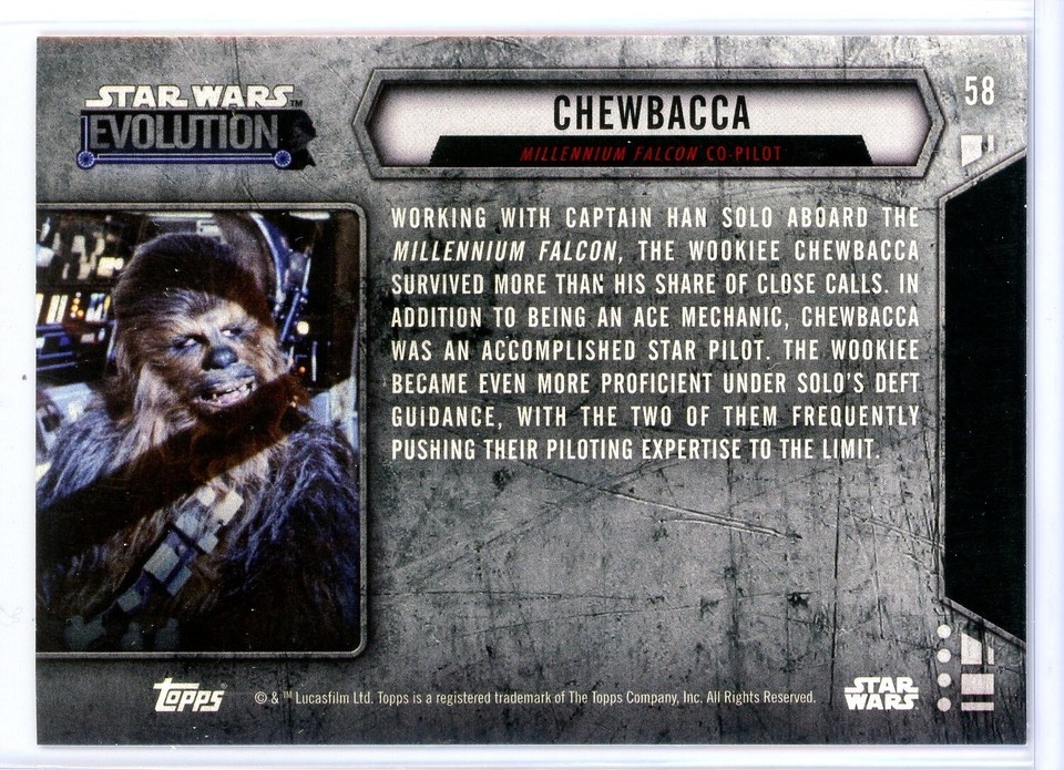 CHEWBACCA - 2016 Star Wars Evolution Base Set: Card # 58 | eBay