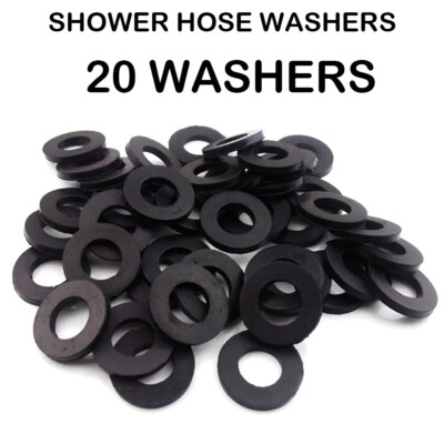 20X Pack Shower Hose Washers Suitable for Shower Head hoses 1/2 Rubber ...