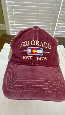 Colorado Distressed Hat Est. 1876 State Flag Cap Mountains Rockies ...