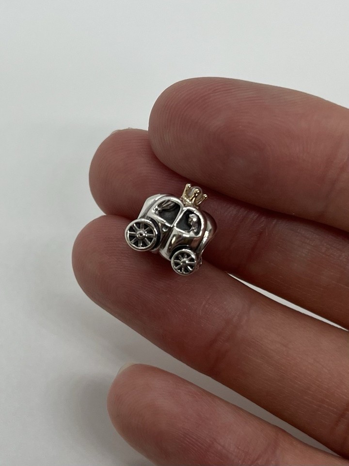 Genuine Pandora Royal Carriage Gold Two Tone Pearl Charm ALE 925 ...
