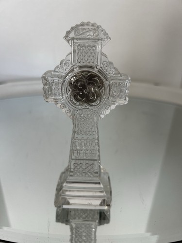 Galway Irish Crystal Celtic Cross with Clock 6” High | eBay
