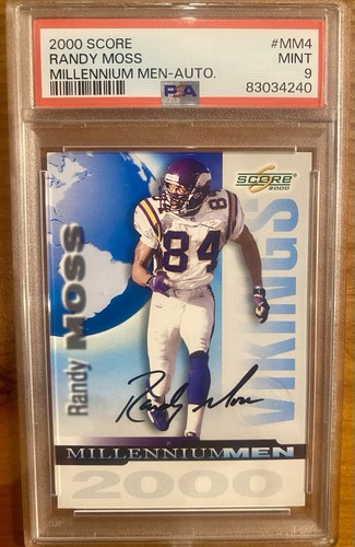 2000 Score Randy Moss Millenium Men BOLD ON CARD AUTO /200 PSA 9! | eBay