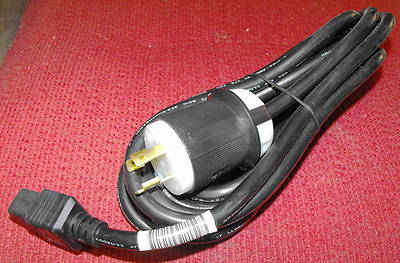 Hubbell Power Cable -1-Ph,3-Wire,20A,250-VAC- 15' long 3 wire cord, w ...