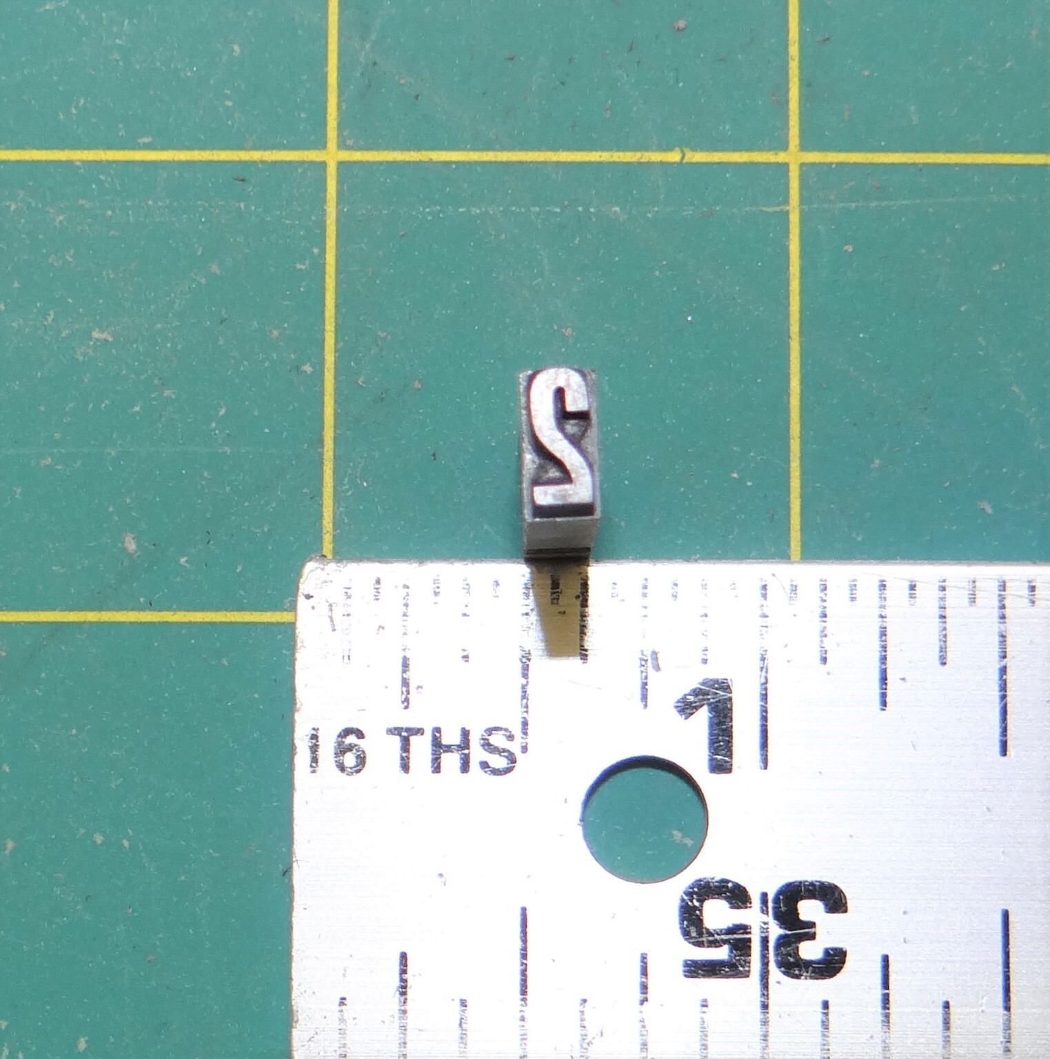 (1) Number "2" Vintage Metal Typeset Letterpress Block 'Gothic Bold ...