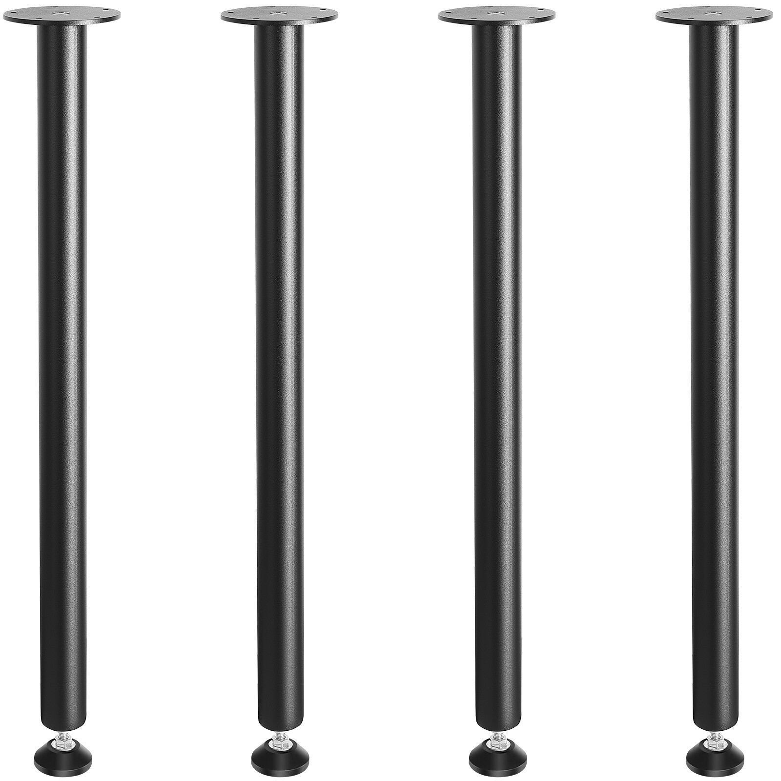 VEVOR 30" Solid Steel Adjustable Desk Legs Office Table Furniture Set ...