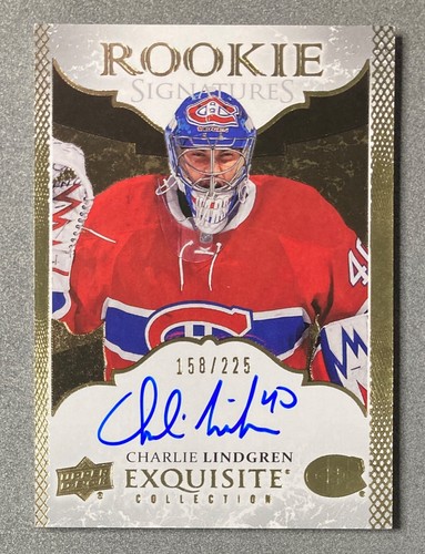 2016-17 Upper Deck Ice Exquisite Charlie Lindgren Rookie Signatures ...