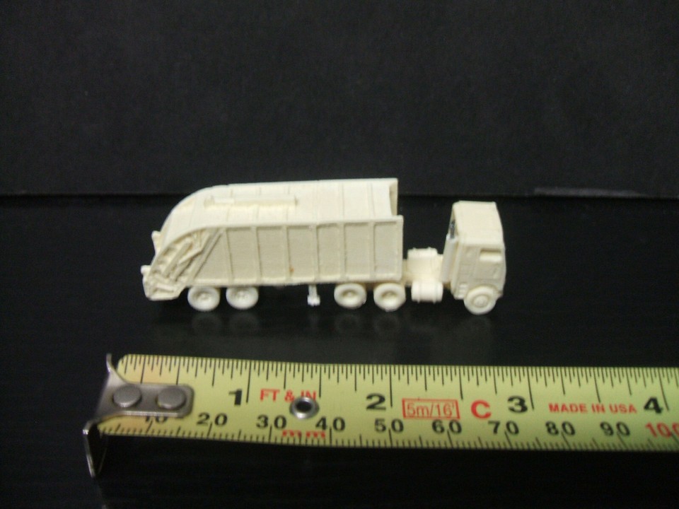 1:160 N scale resin built - Flat nose garbage trailer truck | eBay
