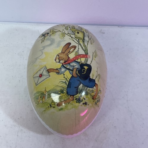Vintage Paper Mache Easter Egg Candy Container Nestler Germany Bunny ...