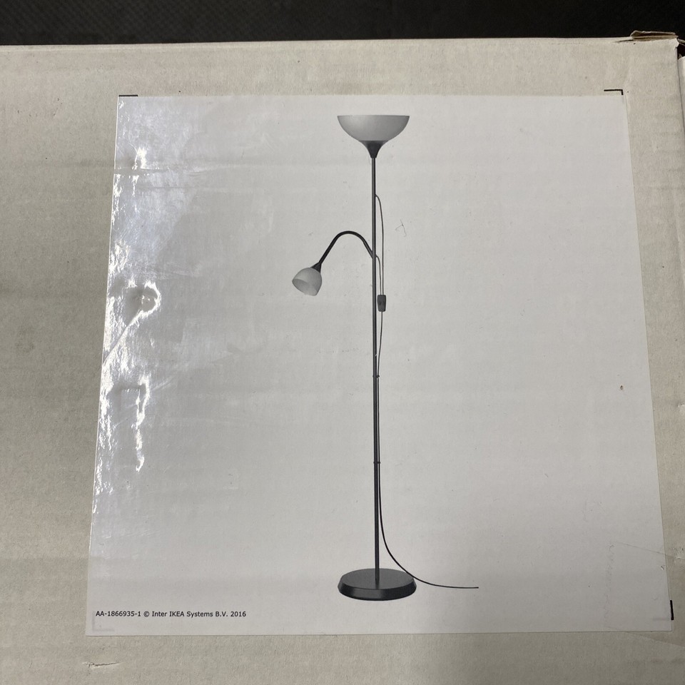 Ikea Floor “NOT” black FLOOR & READING LAMP WITHOUT LIGHT BULBs -New | eBay
