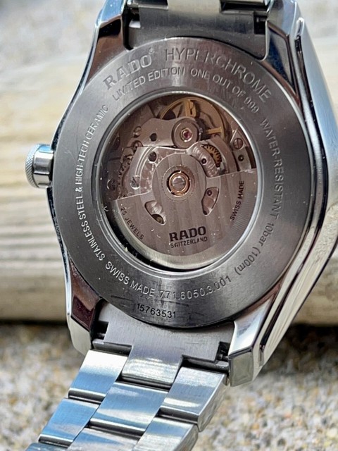 Rado HyperChrome GMT UTC Automatic Black Dial Stainless Men's Watch ...