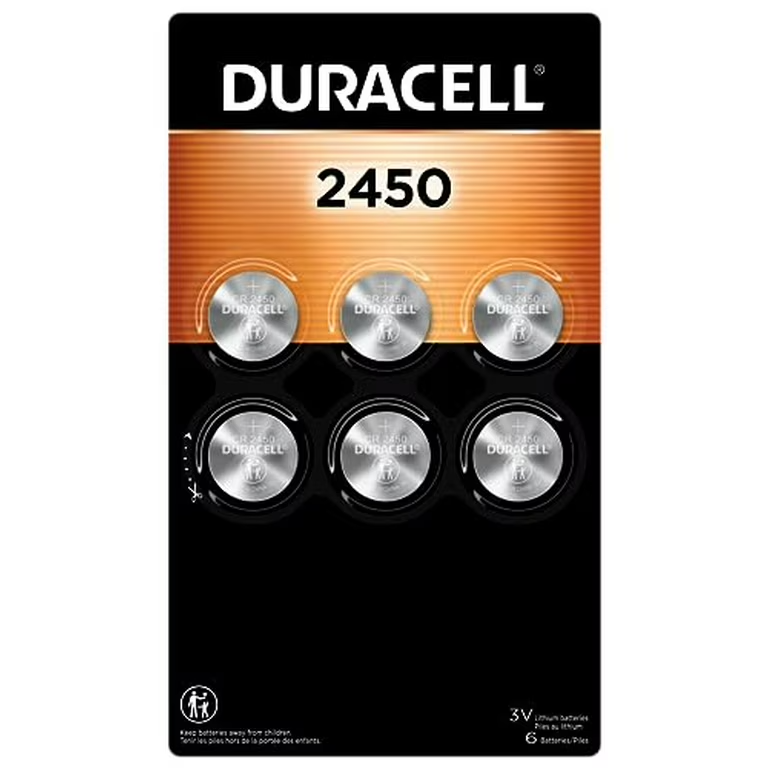 6 Pcs Duracell 2450 DL2450 CR2450 3V Coin Cell Lithium Button Battery ...