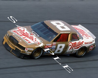 BOBBY HILLIN JR 1988 #8 MILLER HIGH LIFE ON TRACK AT DAYTONA 8X10 ...