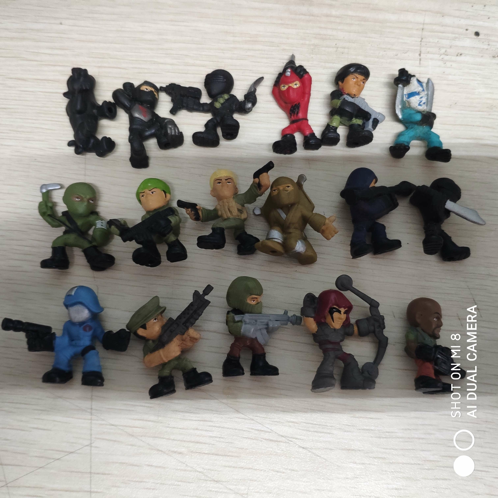 Lot of 17pcs GI Joe Micro Force Thunder Ninja Army Man Mini Figures | eBay