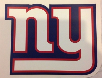 NEW YORK GIANTS Official Logo White 11.5" x 9" FATHEAD NFL Wall ...
