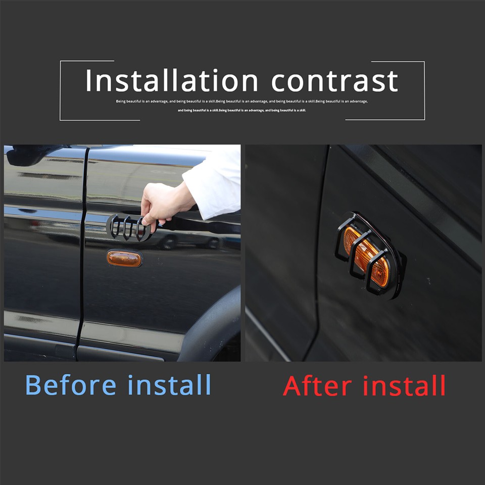 For Land Rover Discovery 2 Side Indicator Light Guards Repeater Carbon ...