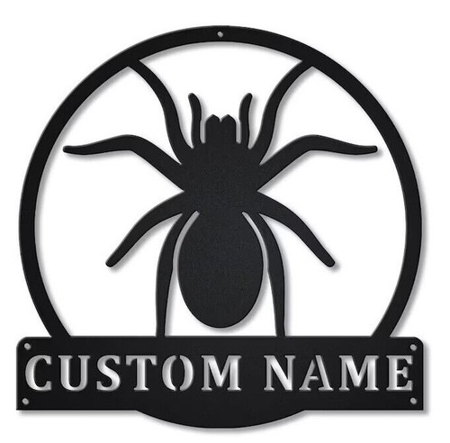 Customized Tarantula Spider Metal Garden Name Sign Home Decor sign Wall ...