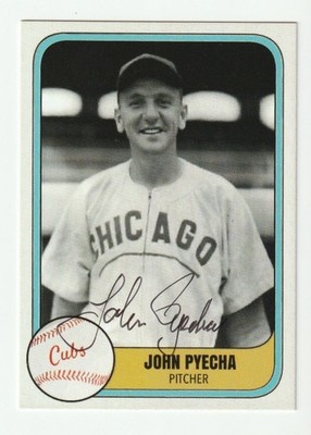 John Pyecha Signed Custom Baseball Card Auto Chicago Cubs Autograph COA ...