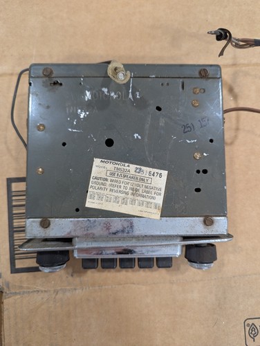 Vintage Motorola Solid State Car Radio Model TM532A-Untested As-Is | eBay