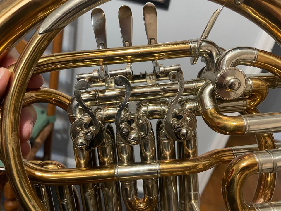 Vintage Kruspe Double French horn. Red Brass | eBay
