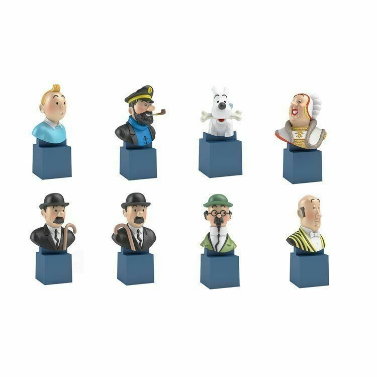 Tim & Struppi Tintin 8-Piece PVC Bust Set Haddock Bienlein Schultz ...