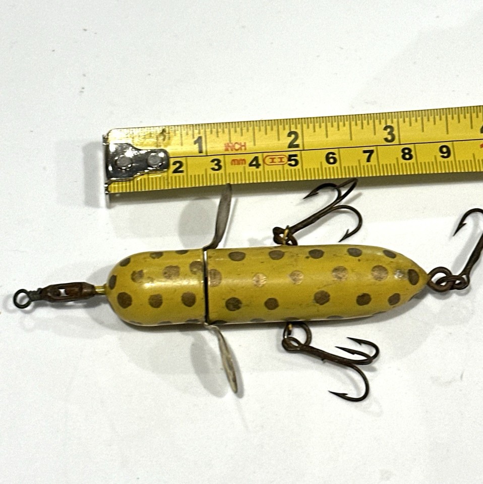 Vintage Tough Hinkley Phantom antique metal fishing lure revolving head ...