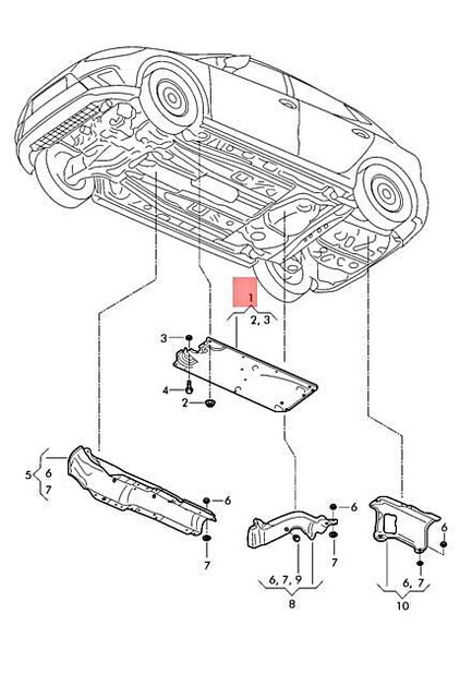 Original Audi A1 82A GB Since 2018 Textile Undershields Right ...