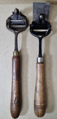 (2) Antique Swivel Head Box Cabinet Scrapers with Wooden Handles | eBay