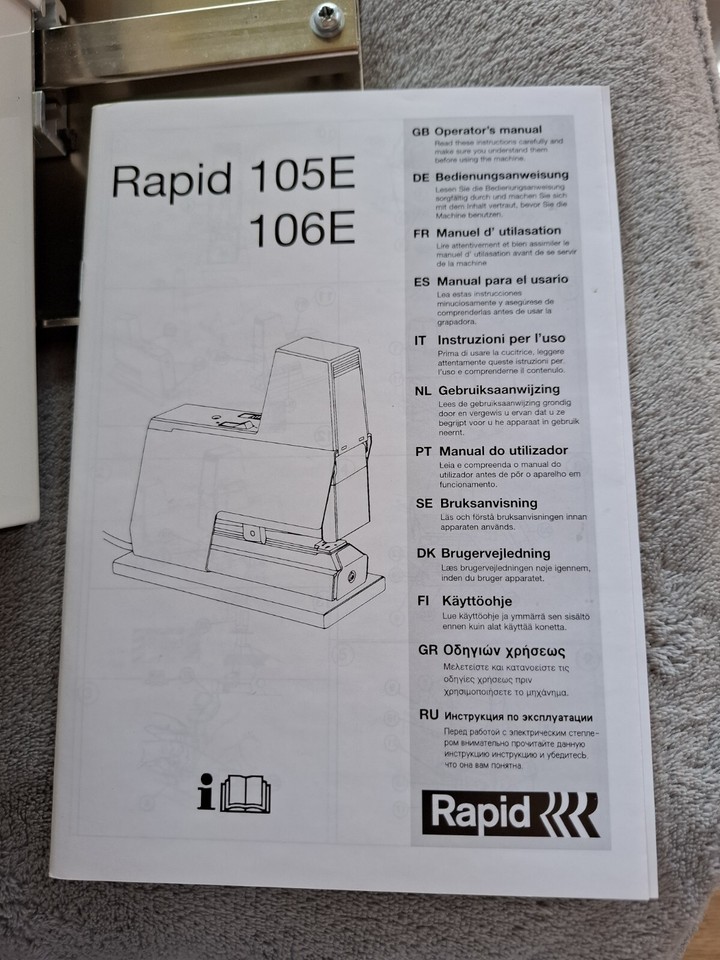 Rapid 105E Electric Dual/Double Stapler, Header Cards, Office Essential ...