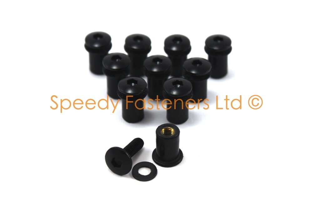 Yamaha Screen Windscreen Wellnuts Well Nuts 90179-05523-00 Bolts Screws ...