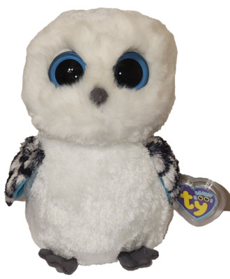 TY Beanie Boos SPELLS the Snowy Owl Solid Eyes Medium 9" MWMTs Plush ...