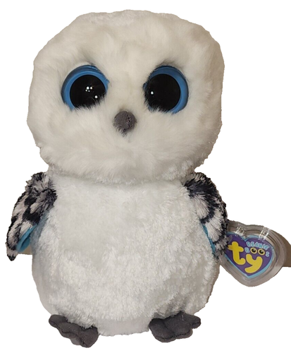 TY Beanie Boos SPELLS the Snowy Owl Solid Eyes Medium 9" MWMTs Plush ...