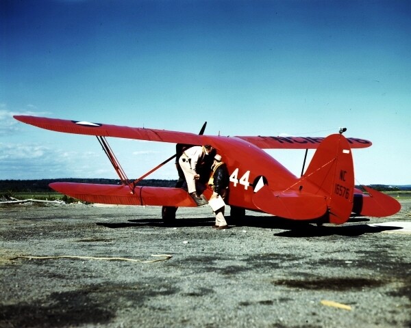 New World War II Photo: Biplane at Civil Air Patrol Base, Bar Harbor ...