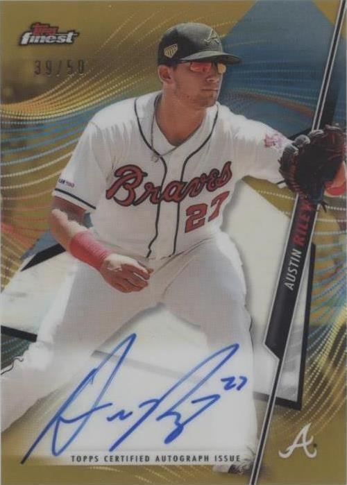 2020 Topps Finest - Finest Autographs Austin Riley #FA-AR Gold ...
