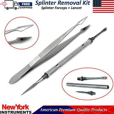 Splinter Removal Kit Splinter Forceps & Lancet Veterinary Surgical ...