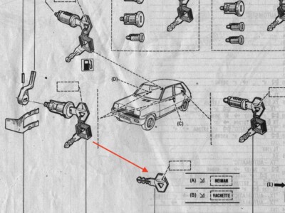 Renault LeCar / R5/Turbo 1/ Turbo 2 Door Key | eBay