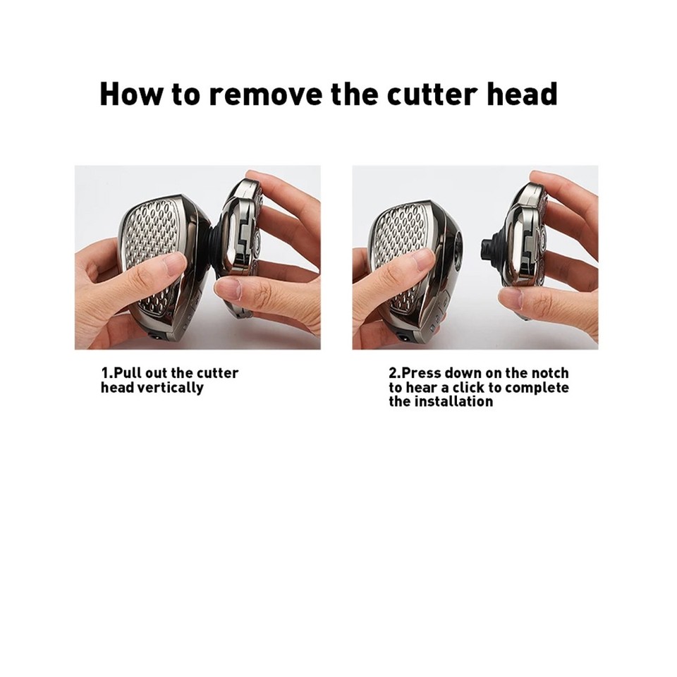 9D Bald Head Shavers Electric Shaver Cordless Wet Dry Rotary Razor for ...