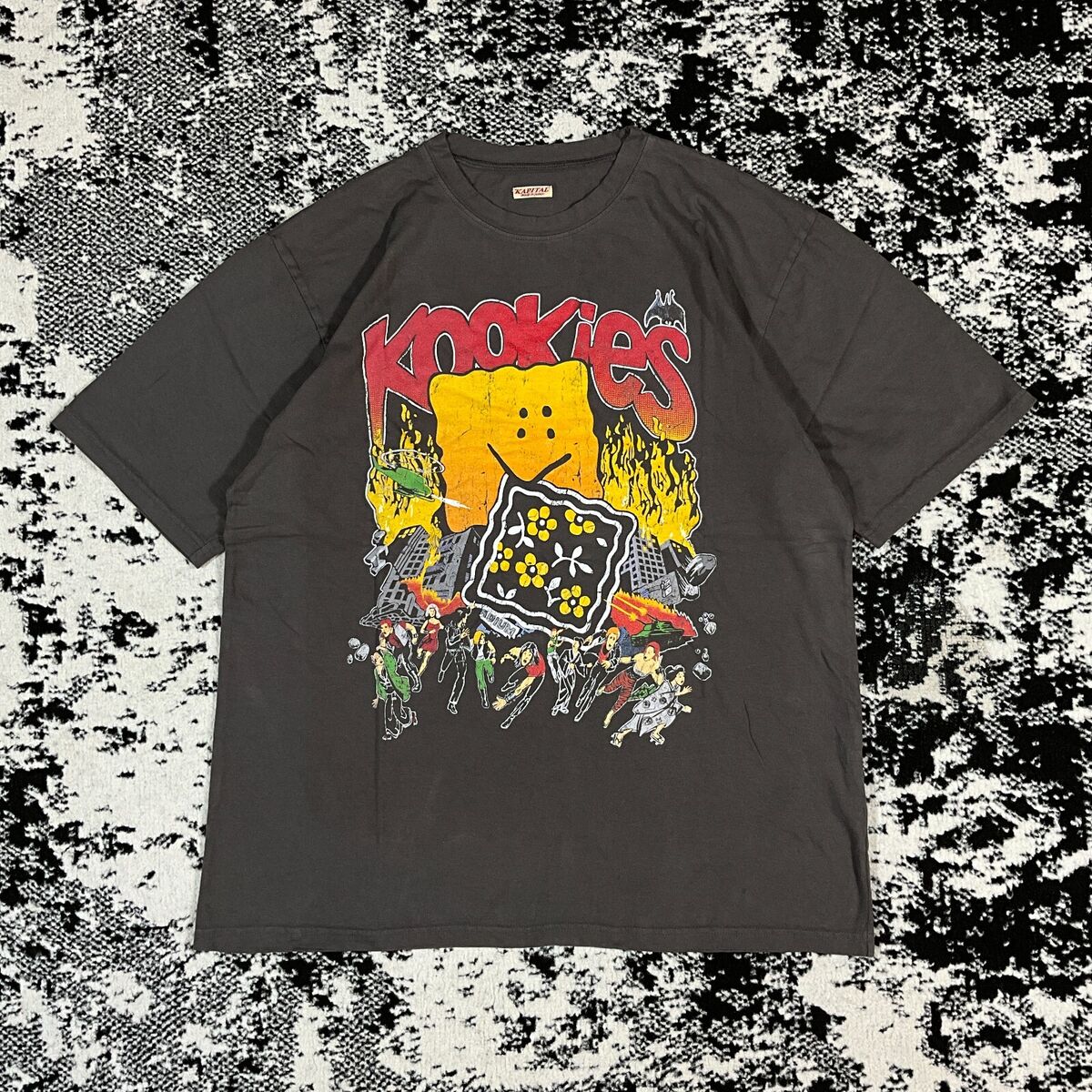 KAPITAL ROOKIE BUSTER PECKISH BOWY TENJIKU CREW TEE - RARE KAPITAL ROOKIE BUSTER PECKISH BOWY TENJIKU CREW TEE - RARE