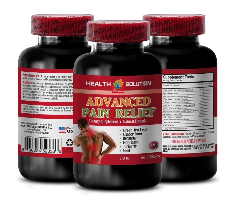 PAIN RELIEF COMPLEX - MSM, Pain relief with ginger root, Muscle ...