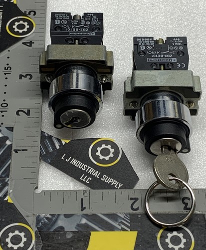 NEW [Qty-2] TELEMECANIQUE 2-Position Keyed Switches w/ Contacts _FAST ...