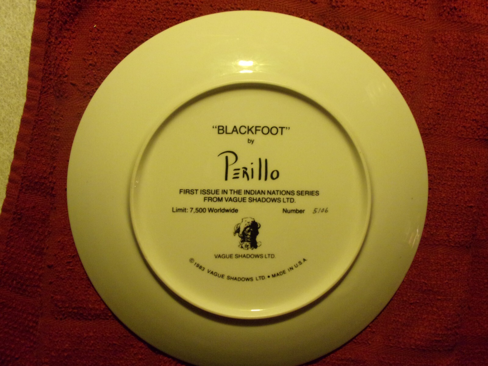 Gregory Perillo Collectors Plate - Numbered 5016/7,500 (Blackfoot) | eBay