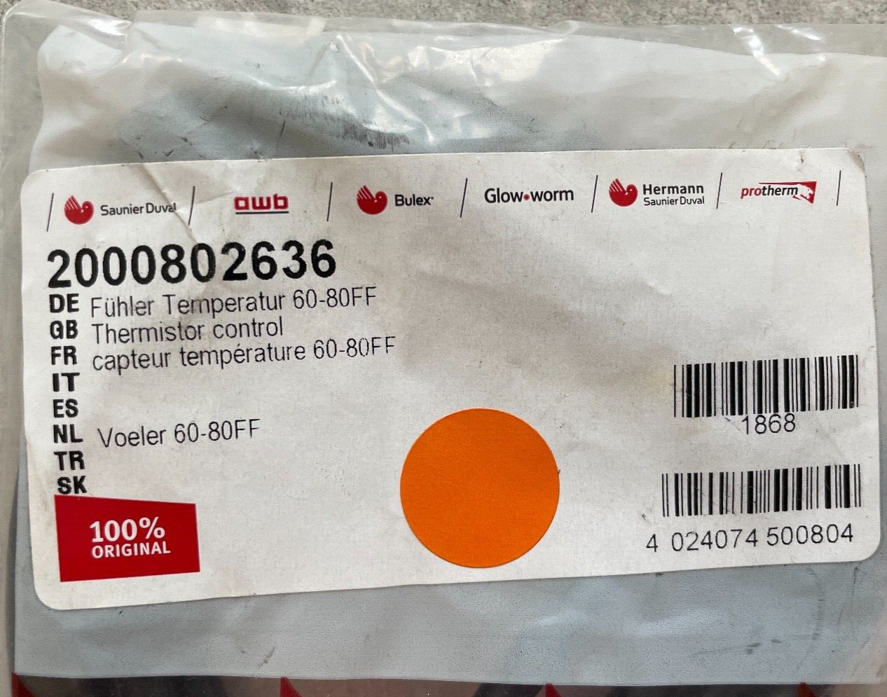 Glow-worm Micron 60FF 70FF 80FF Boiler Thermistor Control 2000802636 ...