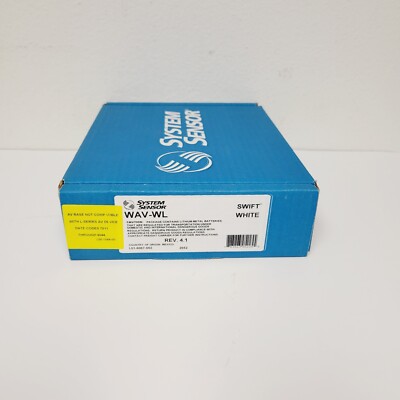 System Sensor WAV-WL SWIFT Wall Mount AV Base for L-Series AV Devices ...