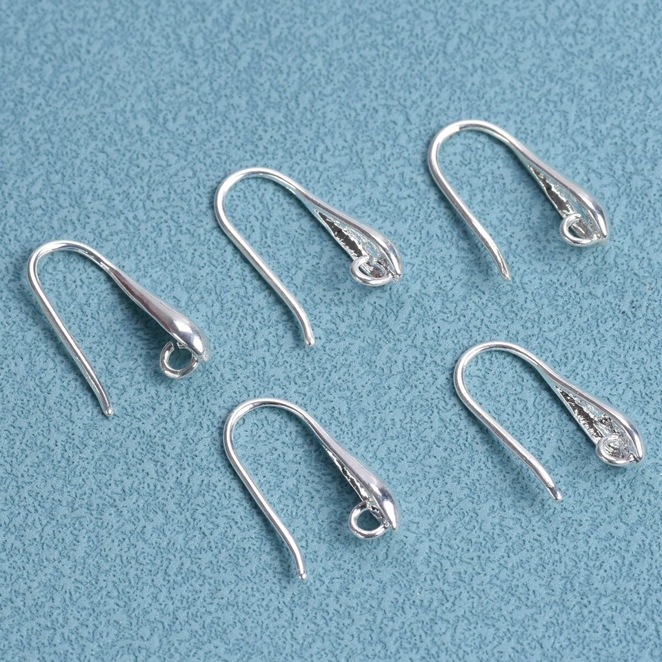 10pcs Copper Earring Clasps Hooks Earwire Fittings For Jewelry Earrings ...