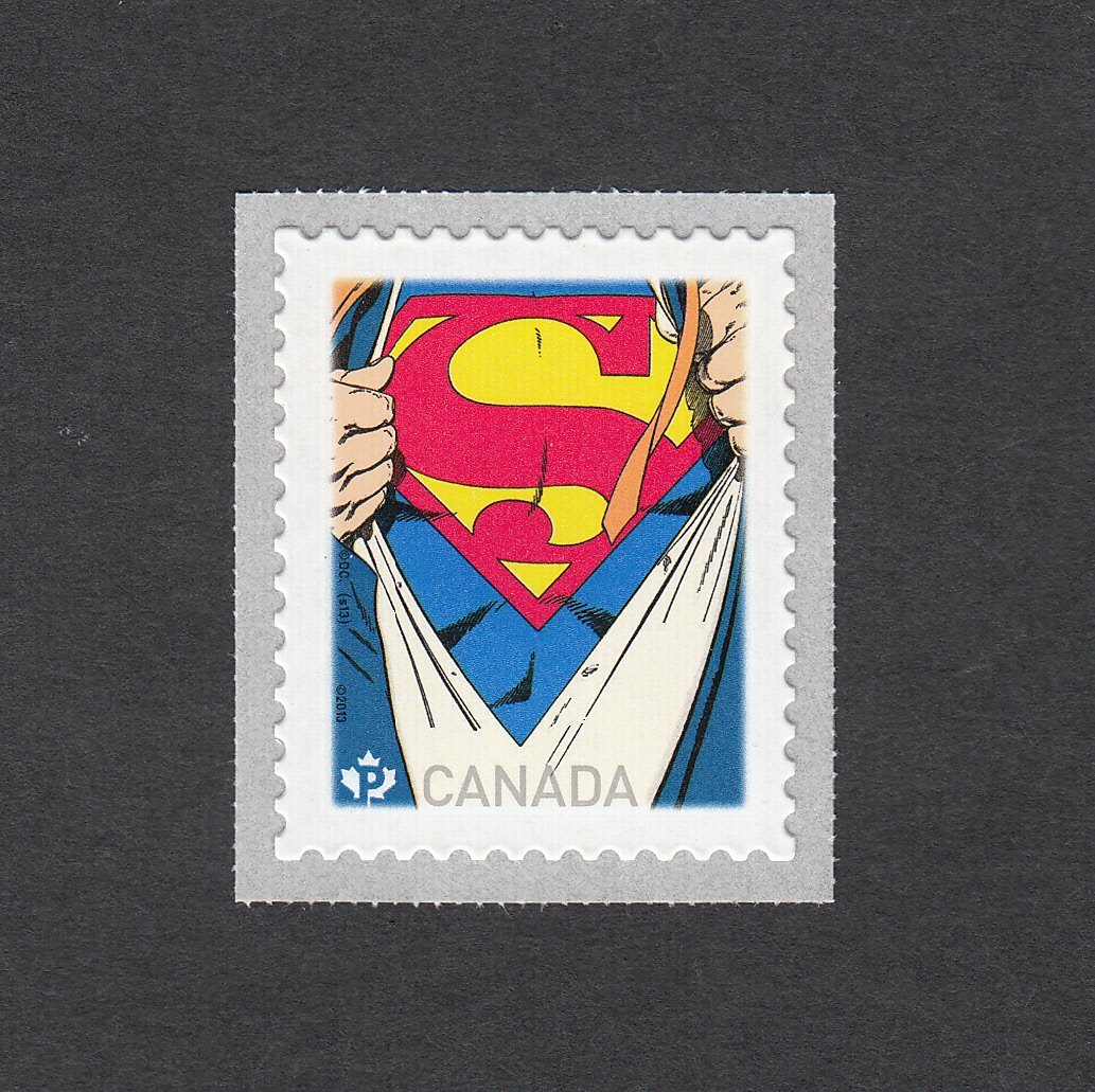 SUPERMAN stamp cut from COIL. Comic Book Character CANADA 2013 MNH | eBay