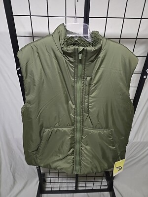 All in Motion Men's Size XL Green Puffer Sherpa Lined Vest | eBay