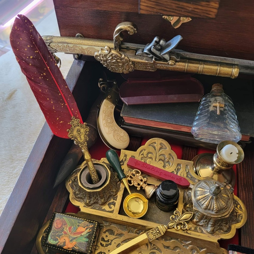 Bram Stoker's personal writer/vampire slayer kit. (This is fictional ...